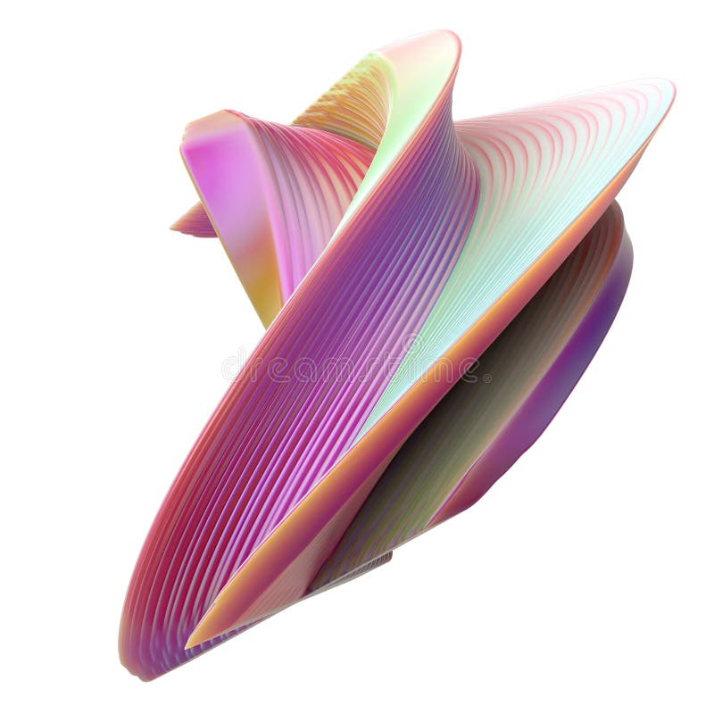 Isolated Contemporary Art Sharp Geometry Pink Elegant Modern 3D ...