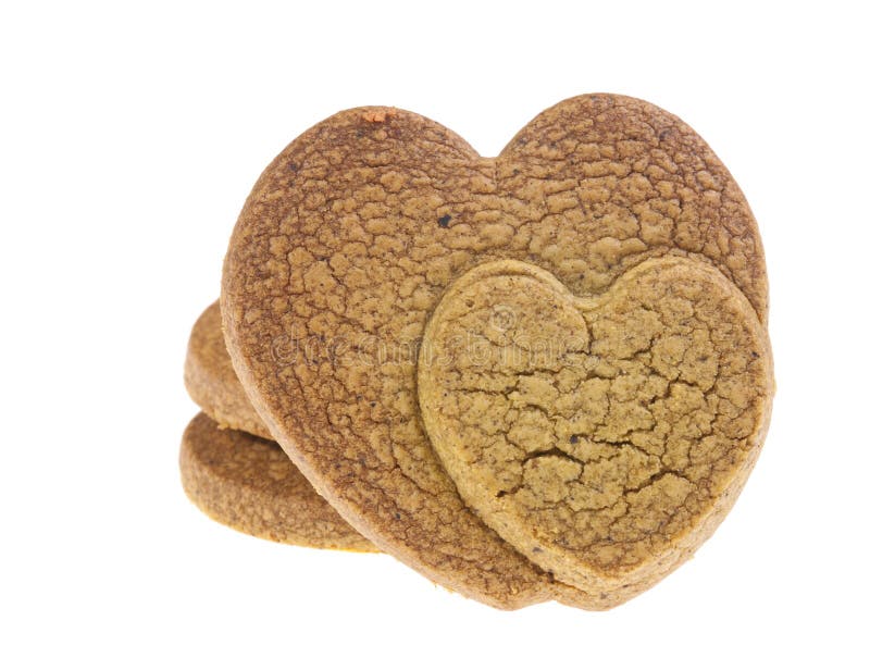 Isolated Cookies with Connected Heart Pattern Stock Photo - Image of ...
