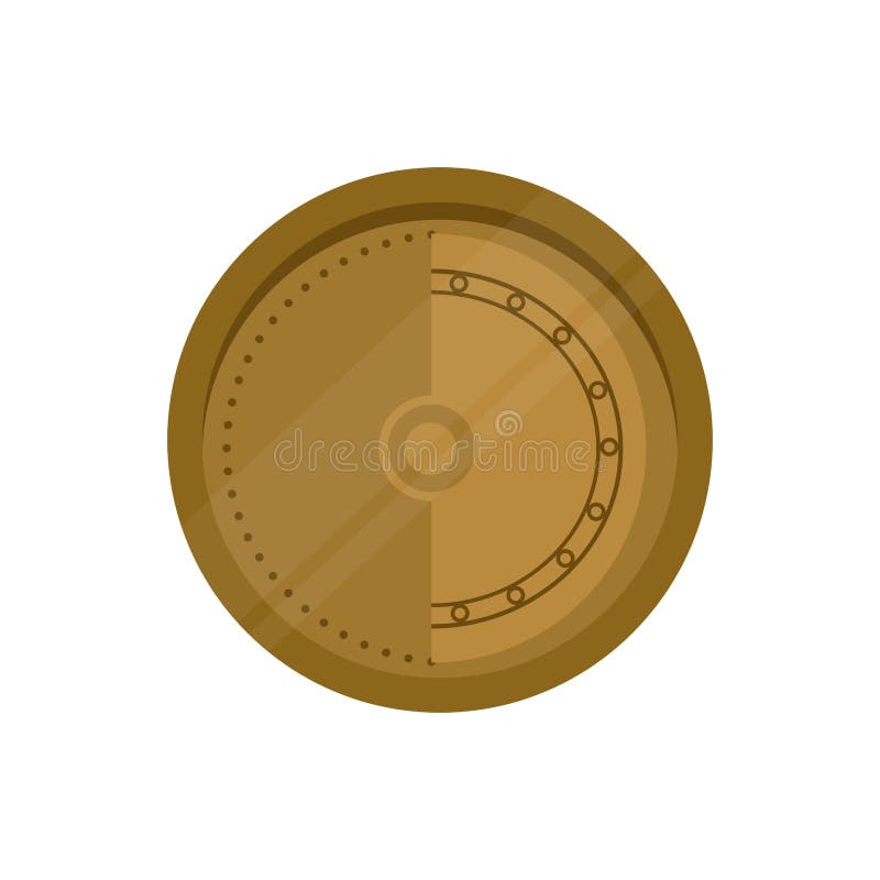 Isolated copper coin icon stock vector. Illustration of treasure ...