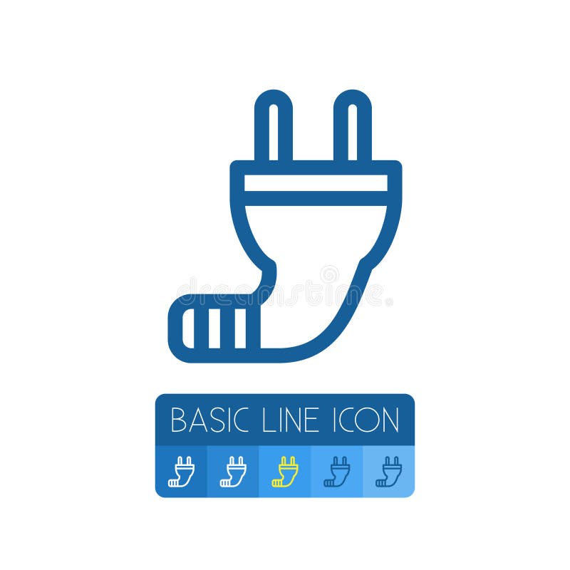Isolated Cord Outline. Wire Vector Element Can Be Used for Wire, Cord ...
