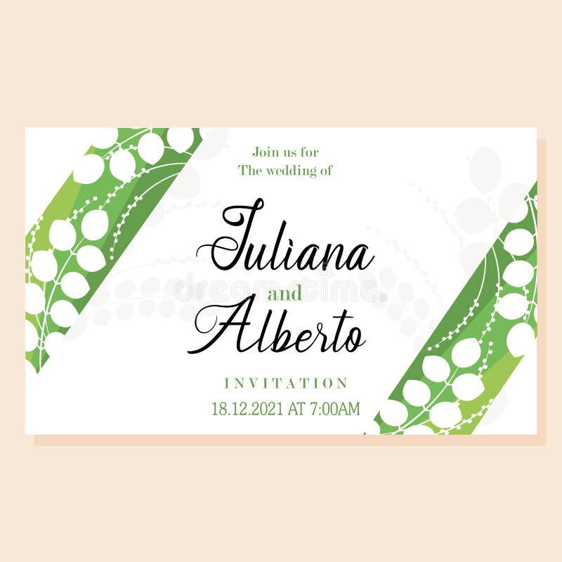 Isolated Corner Wedding Invitation Vector Illustration Stock Vector ...