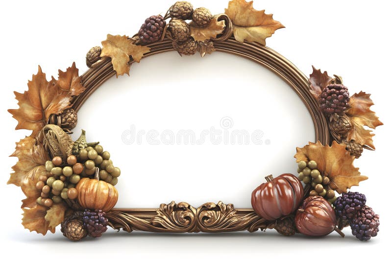 Isolated Cornucopia Frame Perfect for Holiday Crafting Projects Stock ...