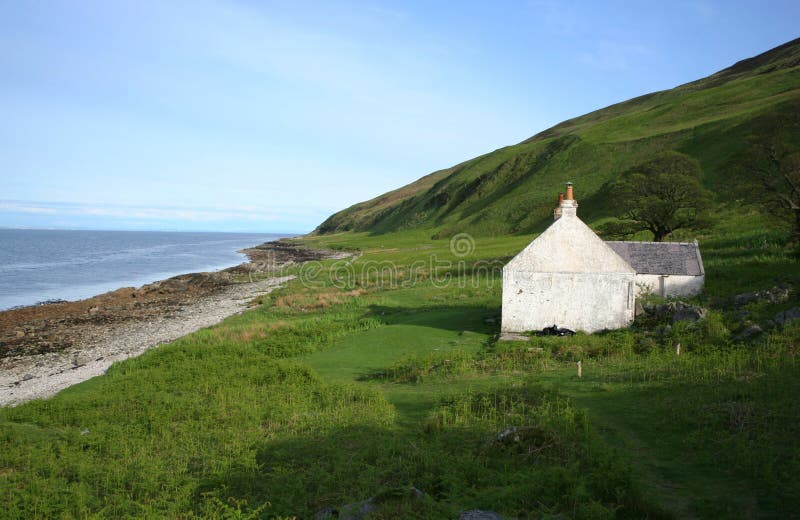 Isolated cottage scotland stock image. Image of building - 2469265