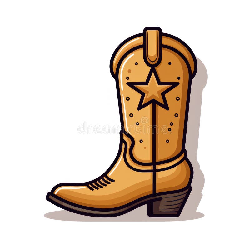 Isolated Cowboy Boot on White Background AI Generated Stock ...