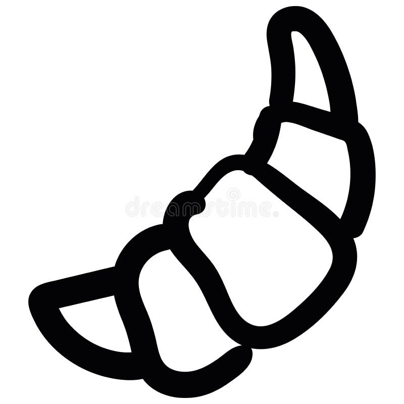 Isolated Croissant Icon Flat Design Vector Stock Vector - Illustration ...