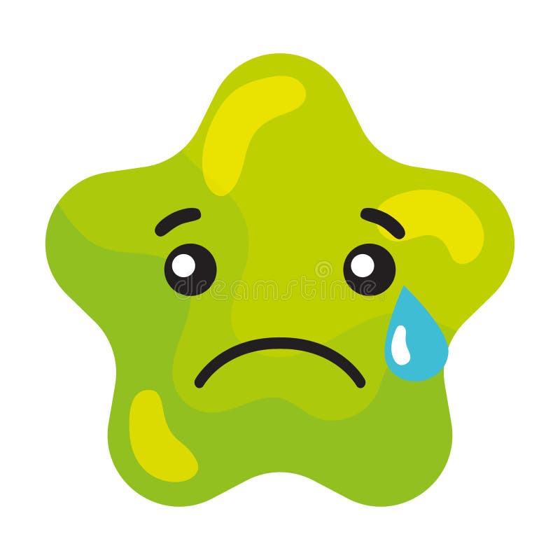Isolated Crying Cute Star Shape Emoji Vector Stock Vector ...