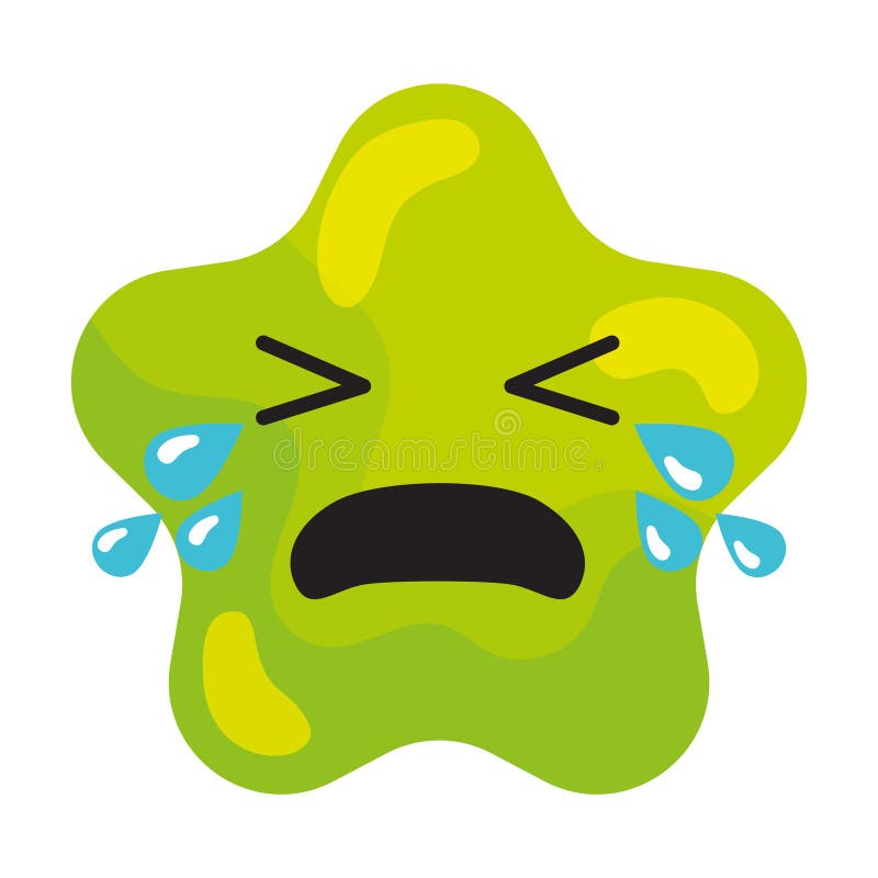 Isolated Crying Cute Star Shape Emoji Vector Stock Vector ...