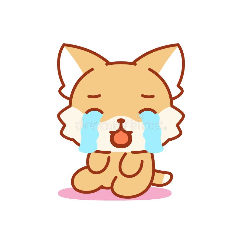 Isolated crying kitten stock vector. Illustration of kitty - 194173716