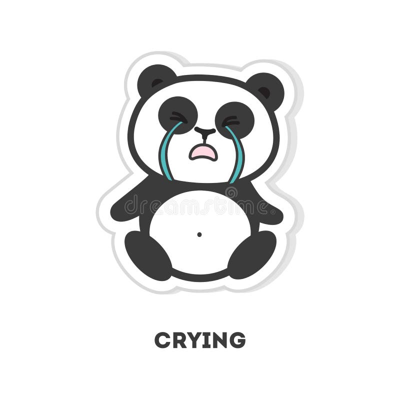 Panda Crying stock illustration. Illustration of asia - 34692394
