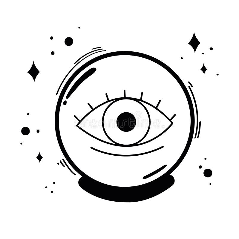 Isolated Crystal with an Eye Esoterism Sketch Icon Vector Stock Vector ...