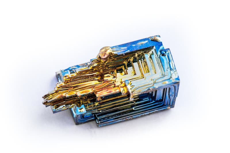 Isolated Crystalized Bismuth Stock Image - Image of shiny, rainbow ...