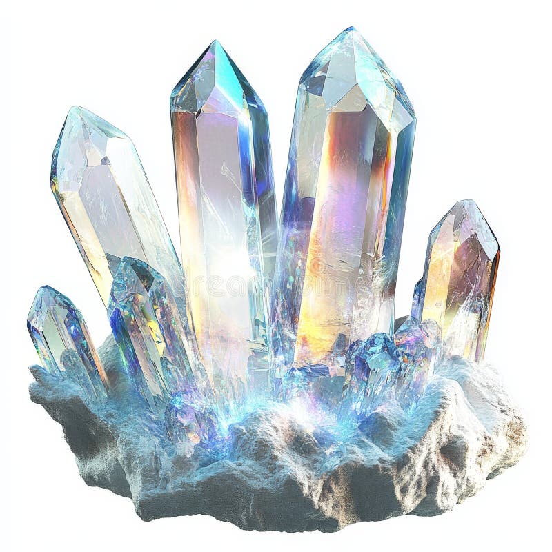 Isolated Crystallized Quartz Crystal Crystal & X28;png& X29; Stock ...