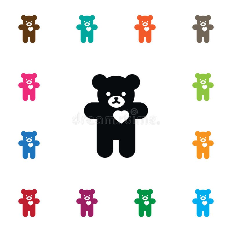 Isolated Cuddly Icon. Bear Vector Element Can Be Used for Plush, Cuddly ...