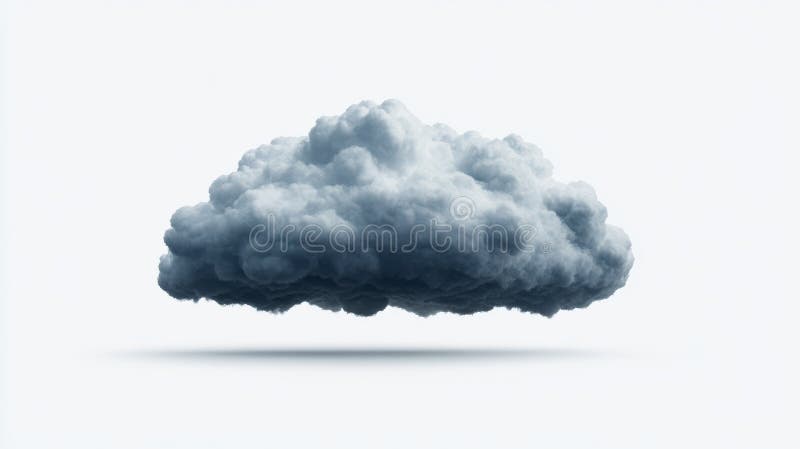 Isolated Cumulus Cloud 3D Render, Gray, Stormy, Cloud Computing ...