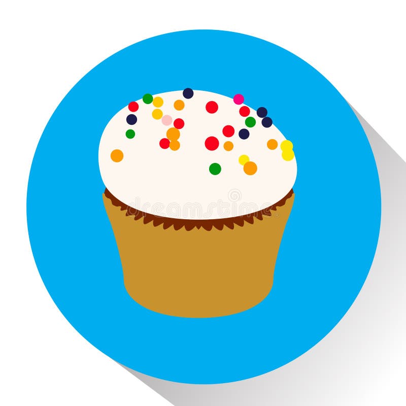 Isolated cupcake icon stock vector. Illustration of sugar - 92074632