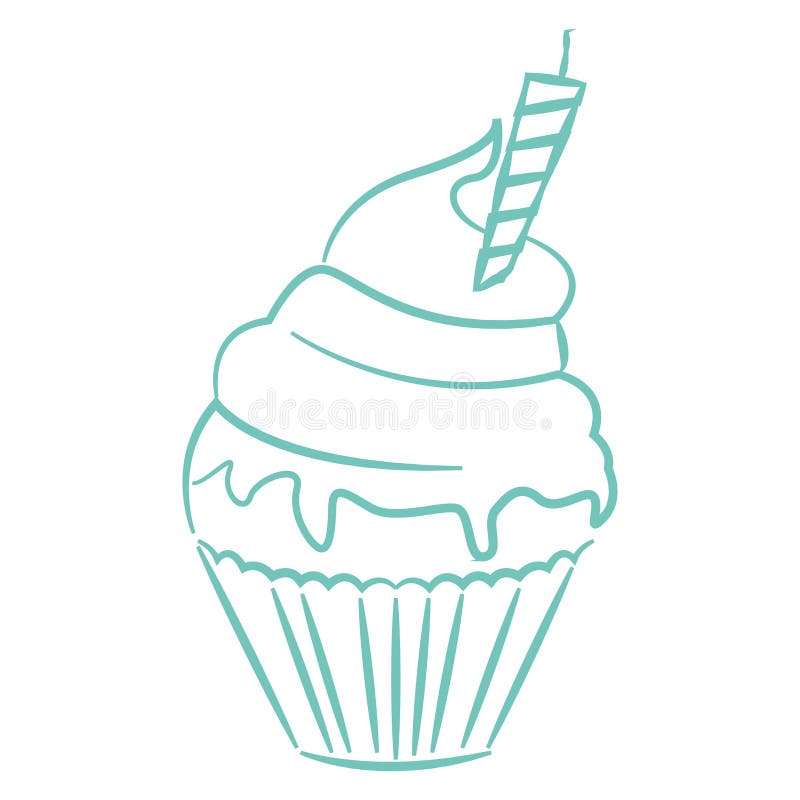 Cupcake Outline Stock Illustrations – 16,874 Cupcake Outline Stock ...