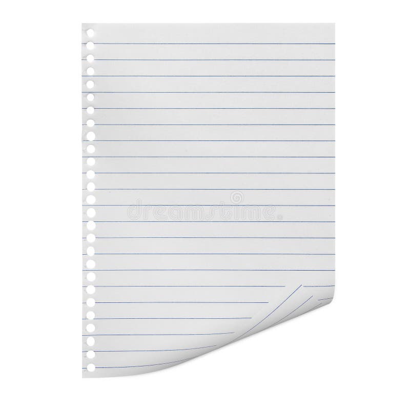 A Isolated Curled Sheet of Paper Stock Photo - Image of document, dark ...