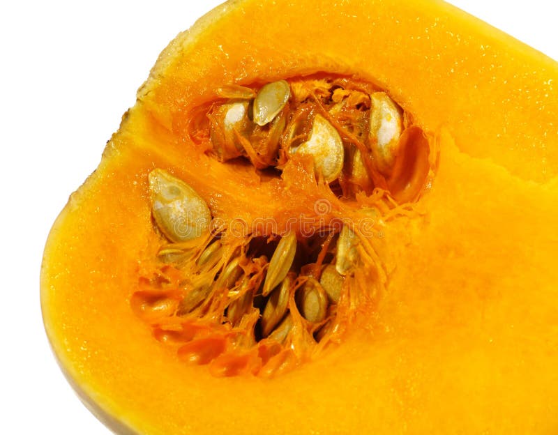 An Isolated Cut Open Bell Pumpkin Stock Photo - Image of ripe, autumn ...