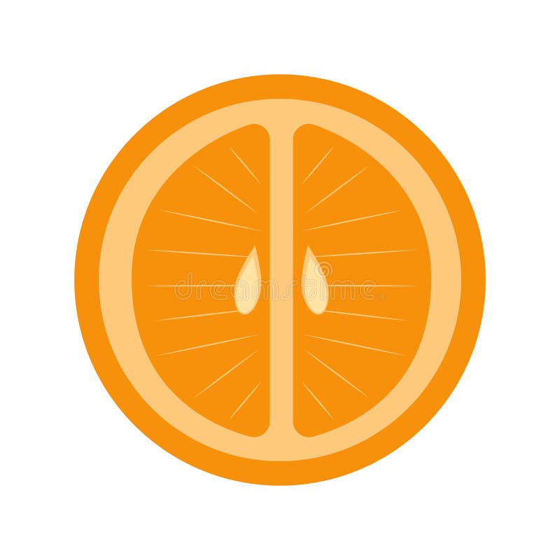 Isolated cut orange stock vector. Illustration of juicy - 137446728