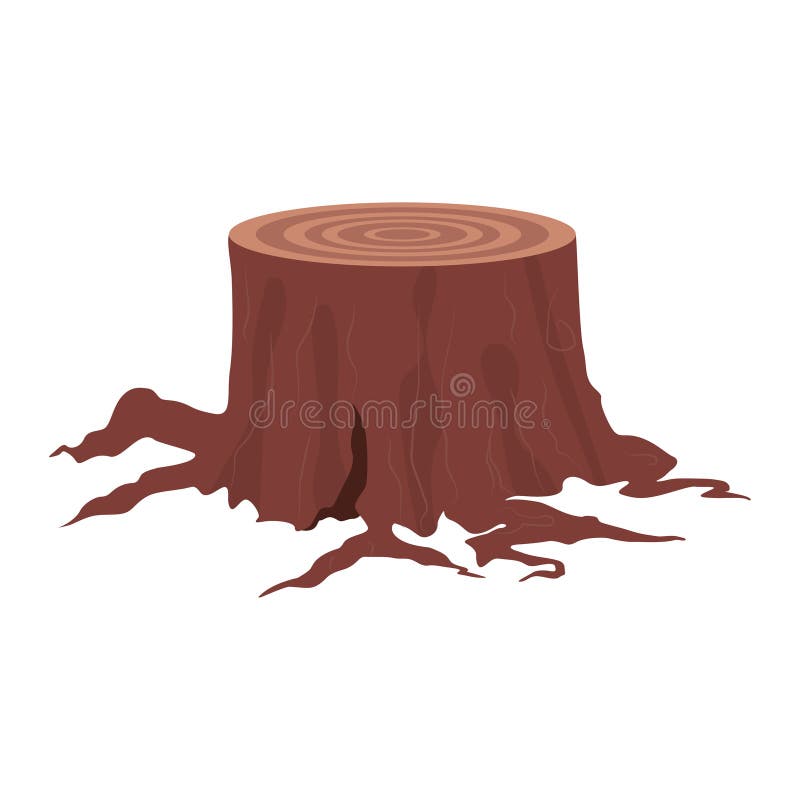 Isolated cut tree Vector stock illustration. Illustration of tree ...