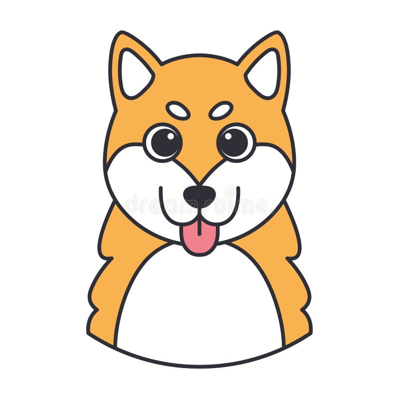 Isolated Cute Avatar of a Corgi Dog Breed Vector Stock Vector ...