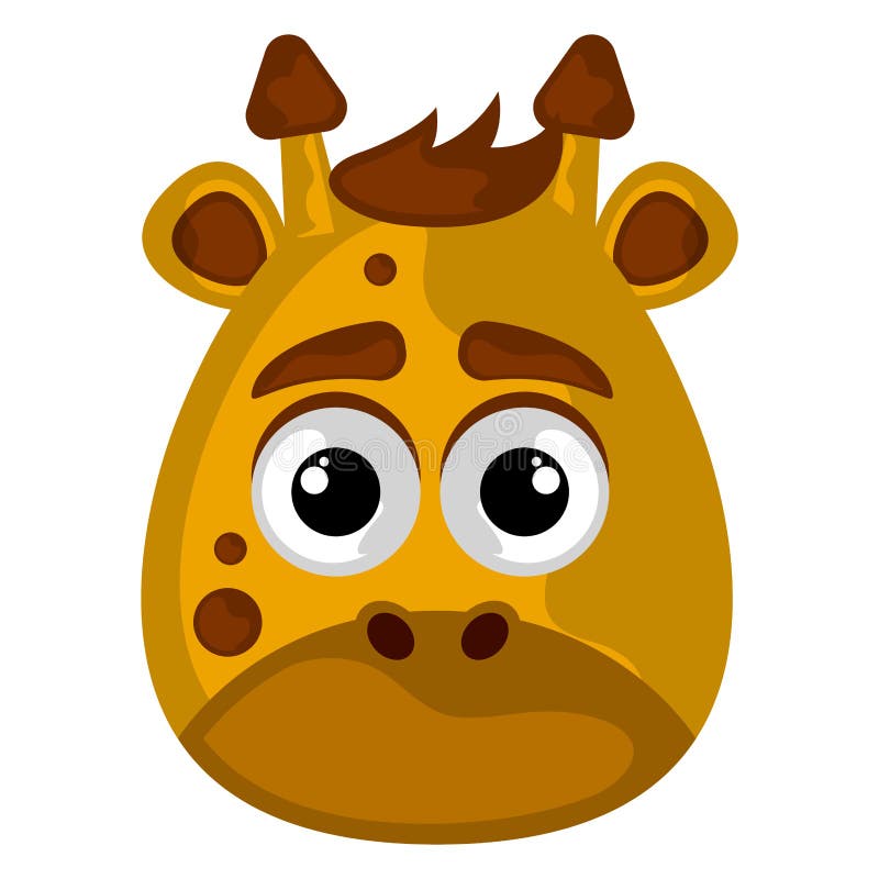 Isolated Cute Avatar of a Giraffe Stock Vector - Illustration of avatar ...