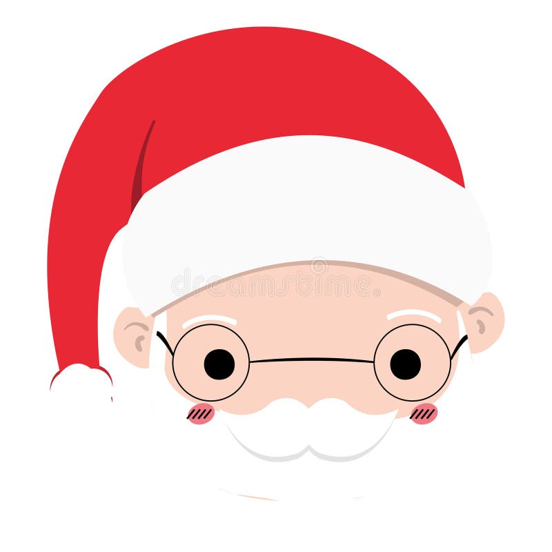Isolated Cute Avatar of Santa Claus Vector Stock Vector - Illustration ...