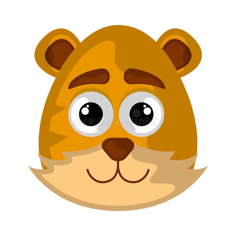Isolated Cute Avatar of a Tiger Stock Vector - Illustration of african ...
