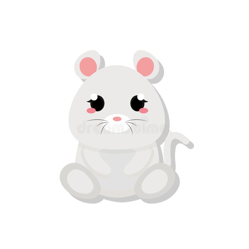 Isolated cute baby mouse stock vector. Illustration of little - 184528245