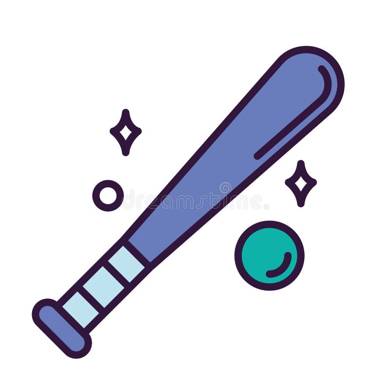 Isolated Cute Baseball Bat Toy Icon Vector Stock Vector - Illustration ...