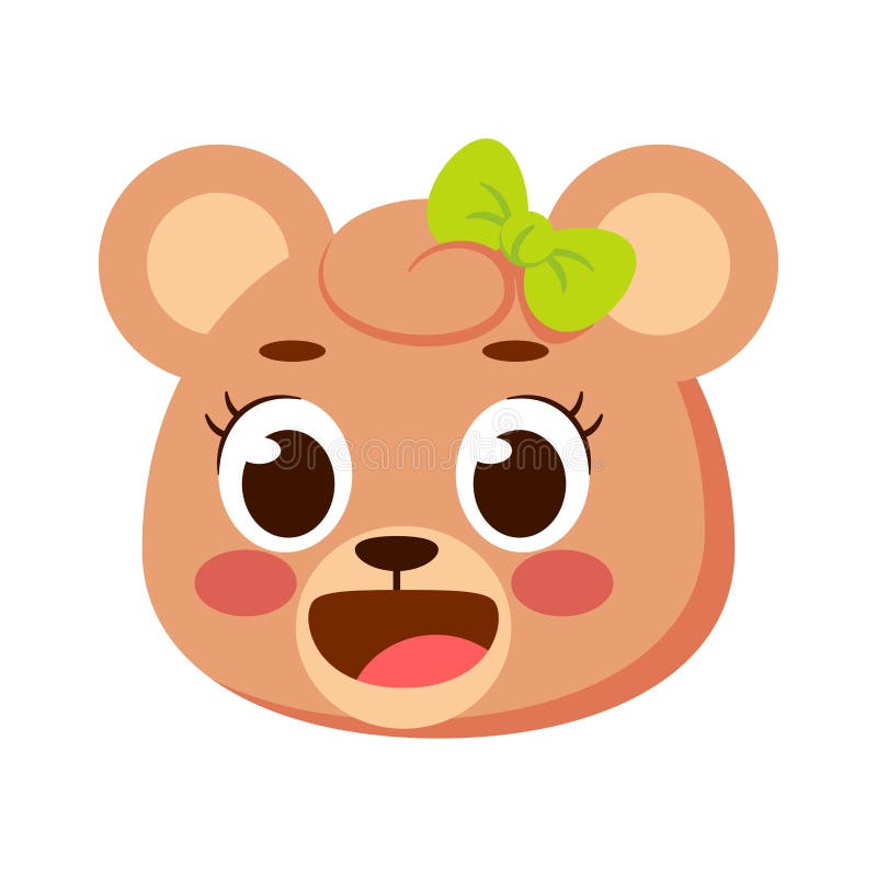 Isolated Cute Bear Avatar Character Vector Stock Illustration ...