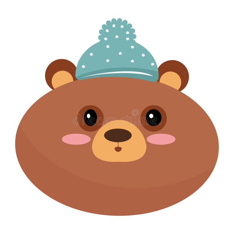 Isolated Cute Bear Avatar Character Vector Stock Vector - Illustration ...