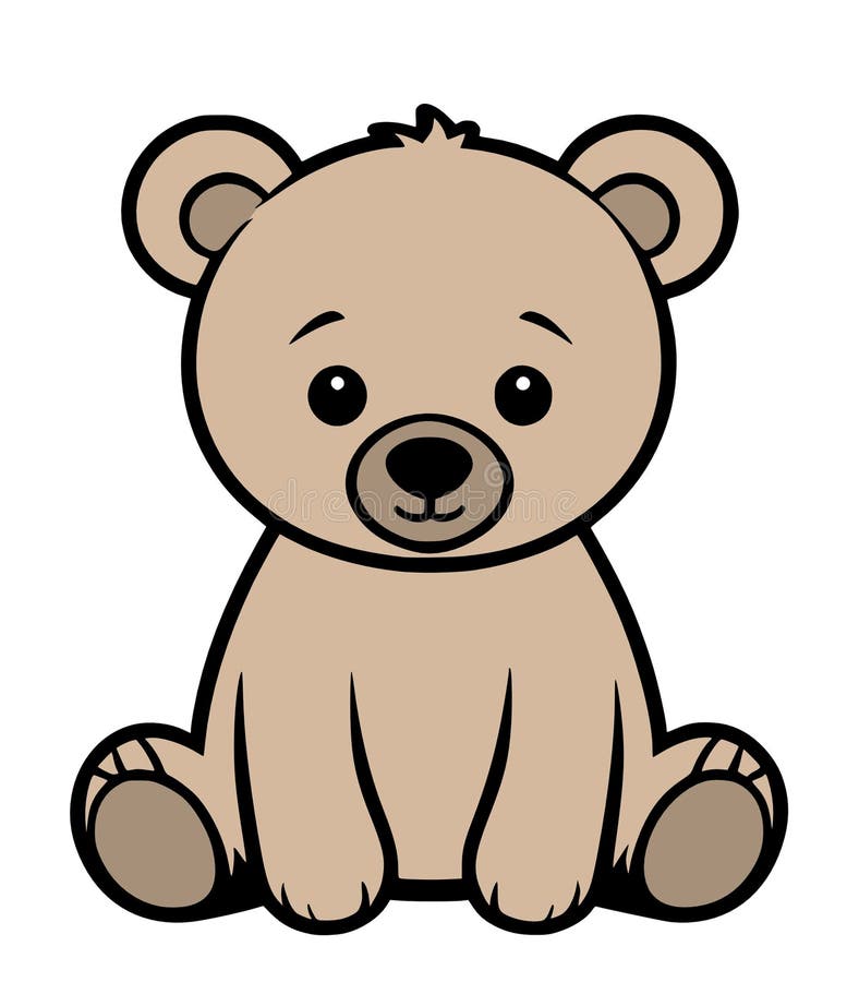 Isolated cute bear cartoon stock illustration. Illustration of white ...