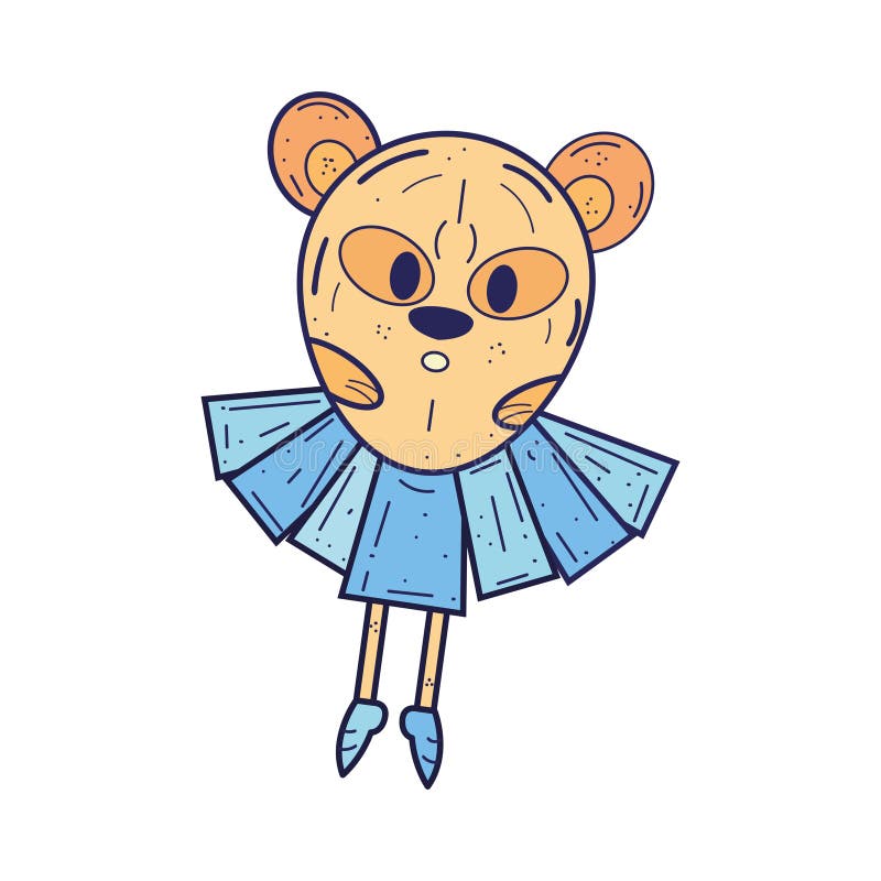 Isolated Cute Bear Sketch Character Vector Stock Vector - Illustration ...