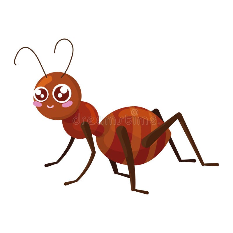 Isolated Cute Colored Ant Insect Character Vector Stock Vector ...