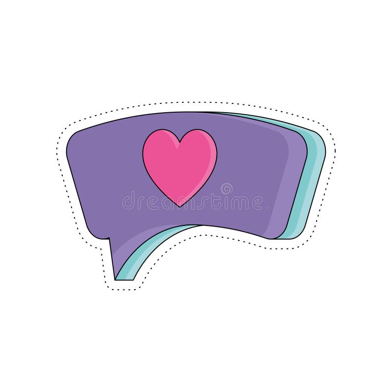 Isolated Cute Colored Groovy Bubble Chat Sticker Icon Vector Stock ...