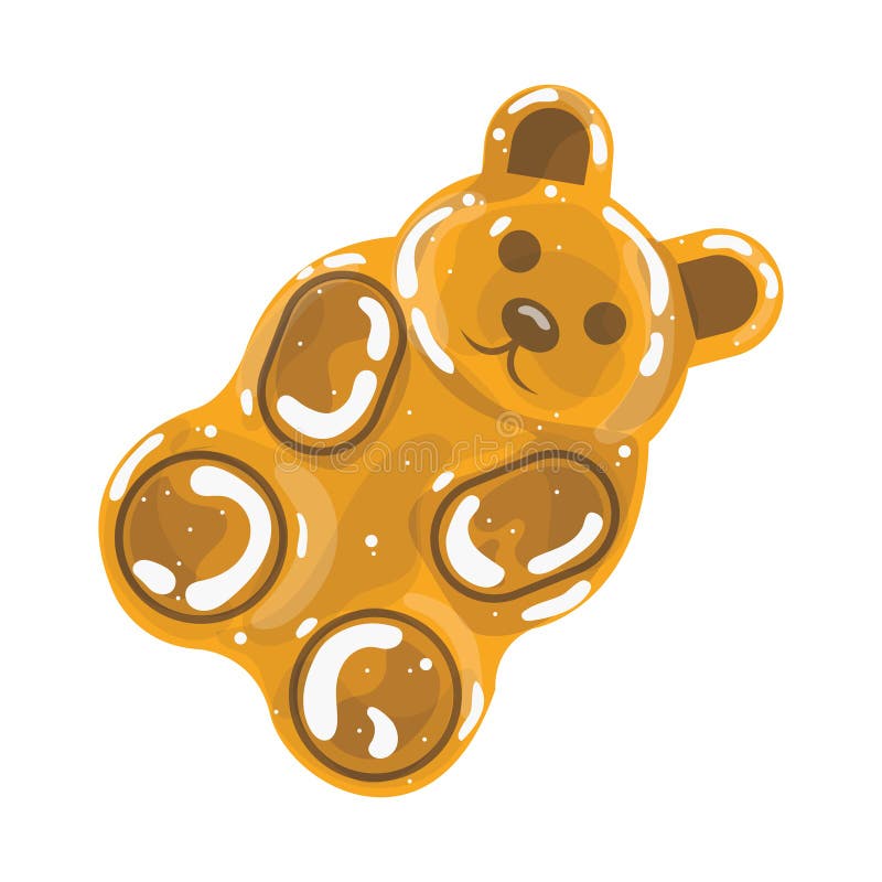 Colored Gummy Bear Candy Icon Vector Stock Vector - Illustration of ...