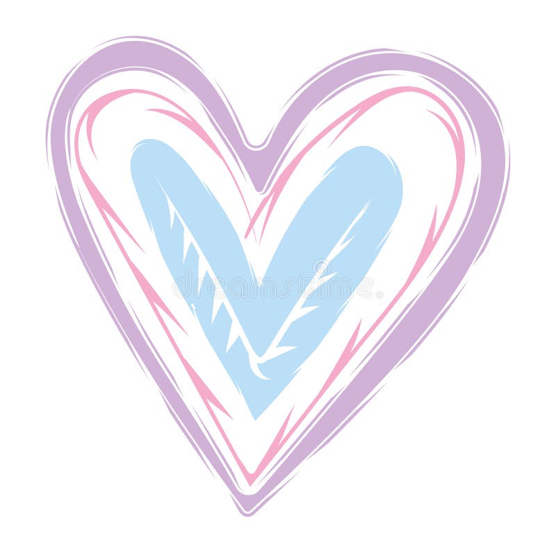 Isolated Cute Colored Heart Shape Icon Vector Stock Vector ...