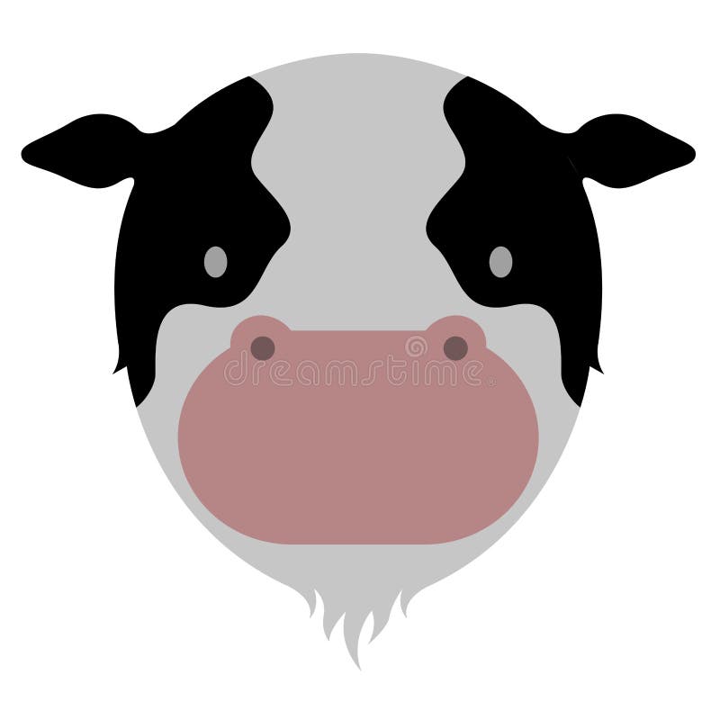 Isolated cute cow avatar stock vector. Illustration of flat - 122639803