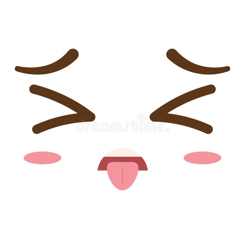 Isolated Cute Disgusted Facial Expression Vector Stock Vector ...