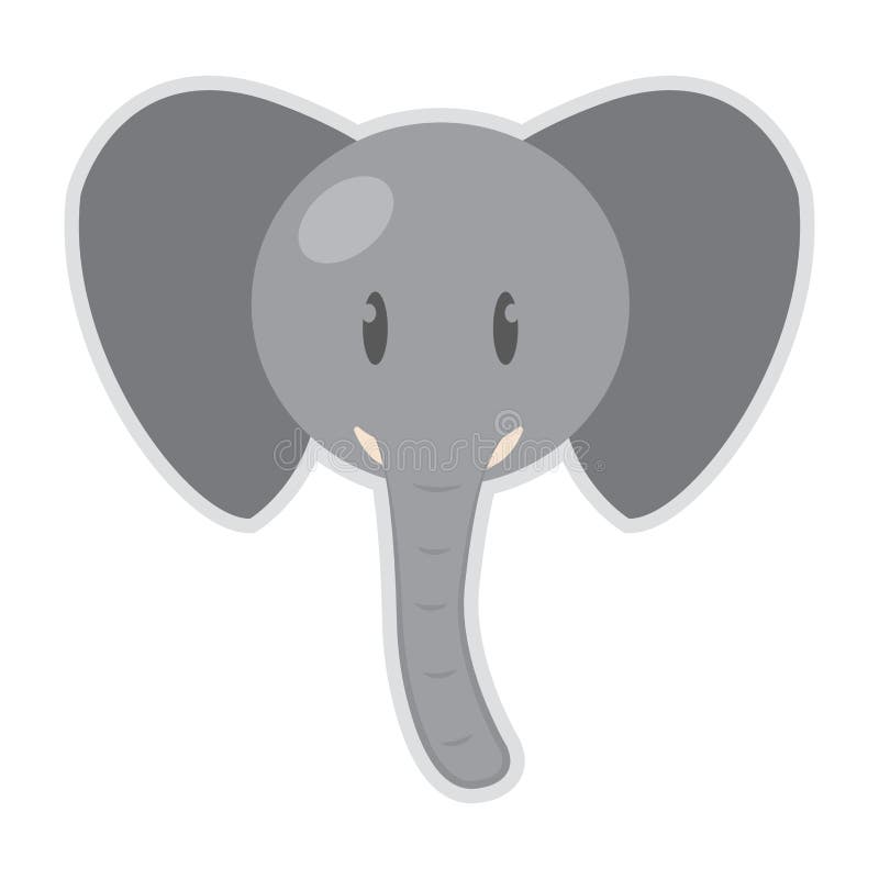 Isolated Cute Elephant Cartoon Stock Vector - Illustration of nature ...