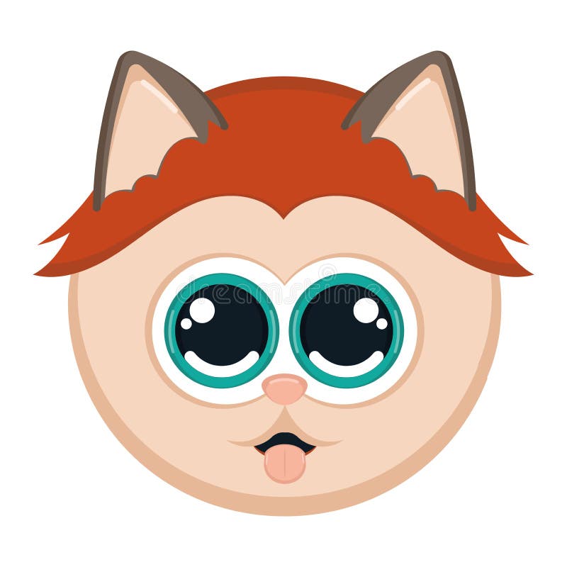 Isolated Cute Fox Animal Avatar Vector Stock Vector - Illustration of ...