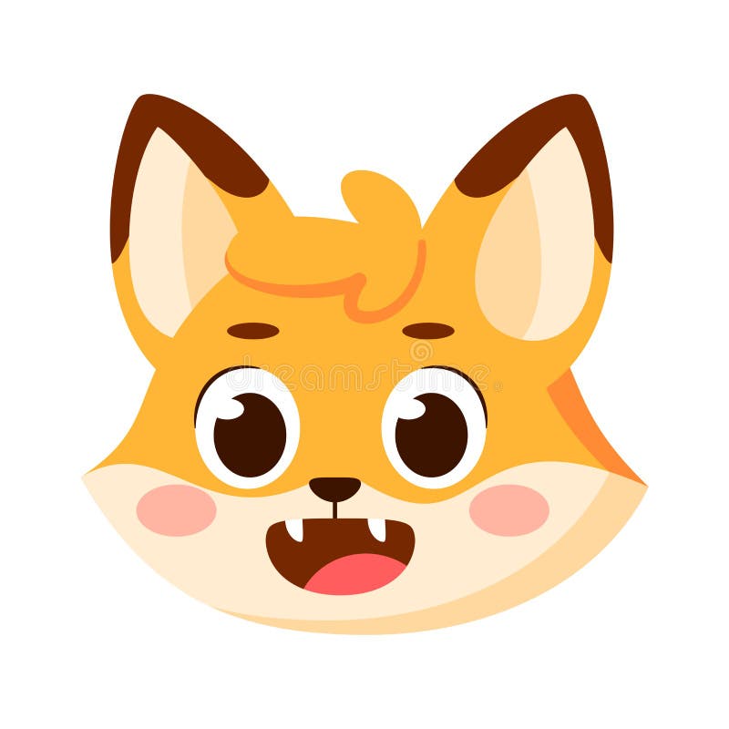 Isolated Cute Fox Avatar Character Vector Stock Vector - Illustration ...