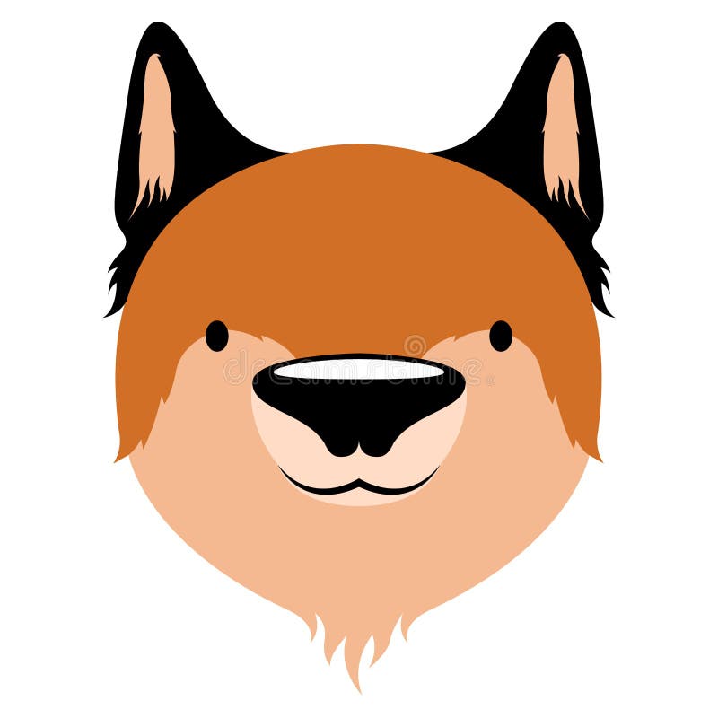 Isolated cute fox avatar stock vector. Illustration of mammal - 122559341