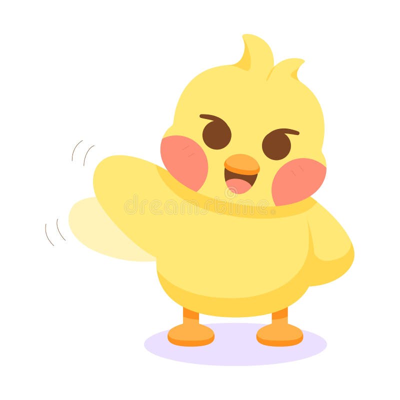 Isolated Cute Happy Chick Cartoon Character Vector Stock Vector ...