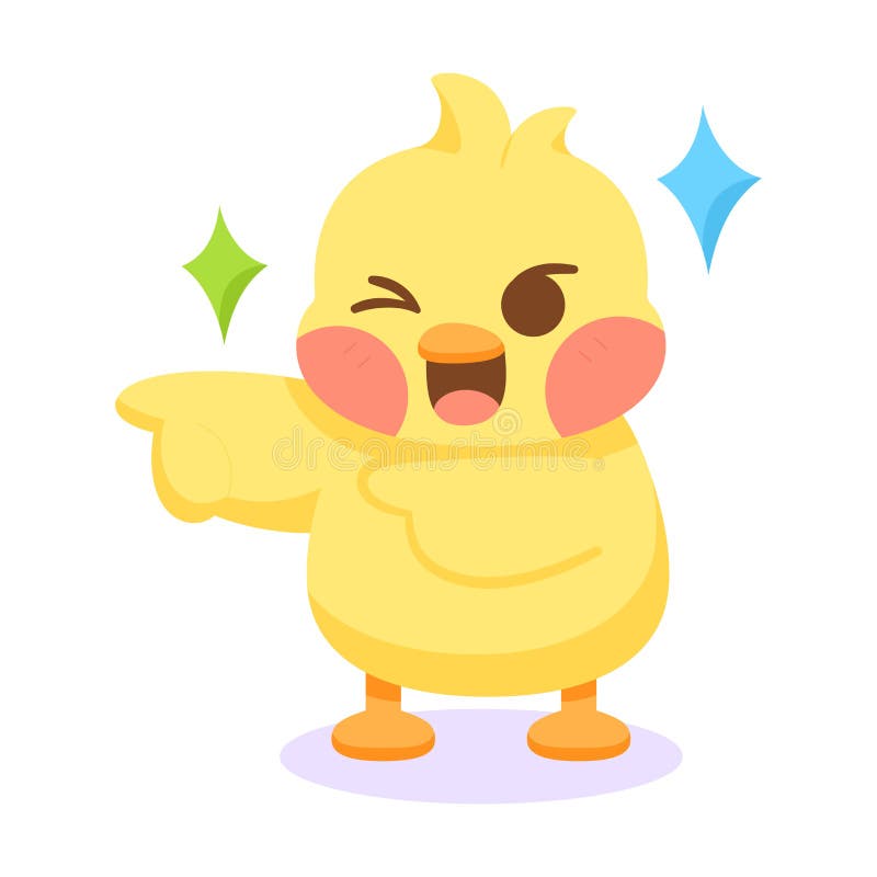 Isolated Cute Happy Chick Cartoon Character Vector Stock Vector ...