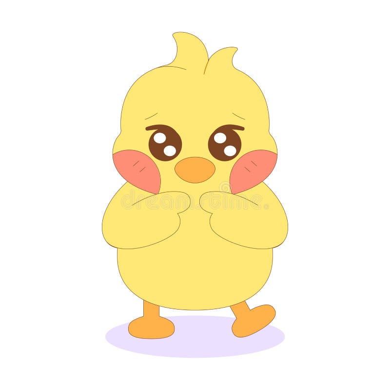 Isolated Cute Happy Chick Cartoon Character Vector Stock Vector ...