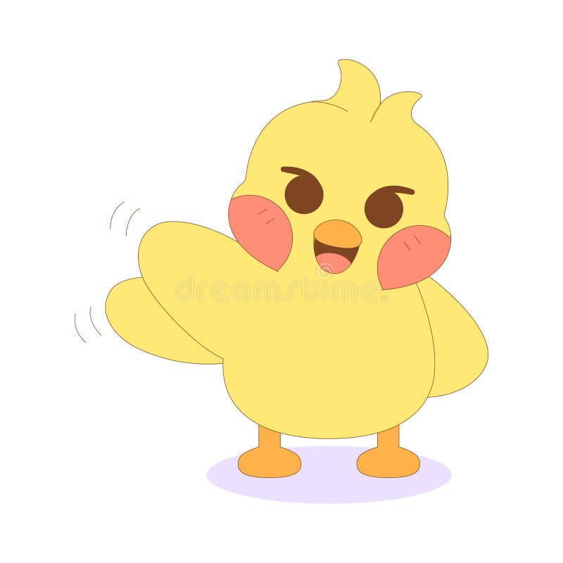 Isolated Cute Happy Chick Cartoon Character Vector Stock Vector ...