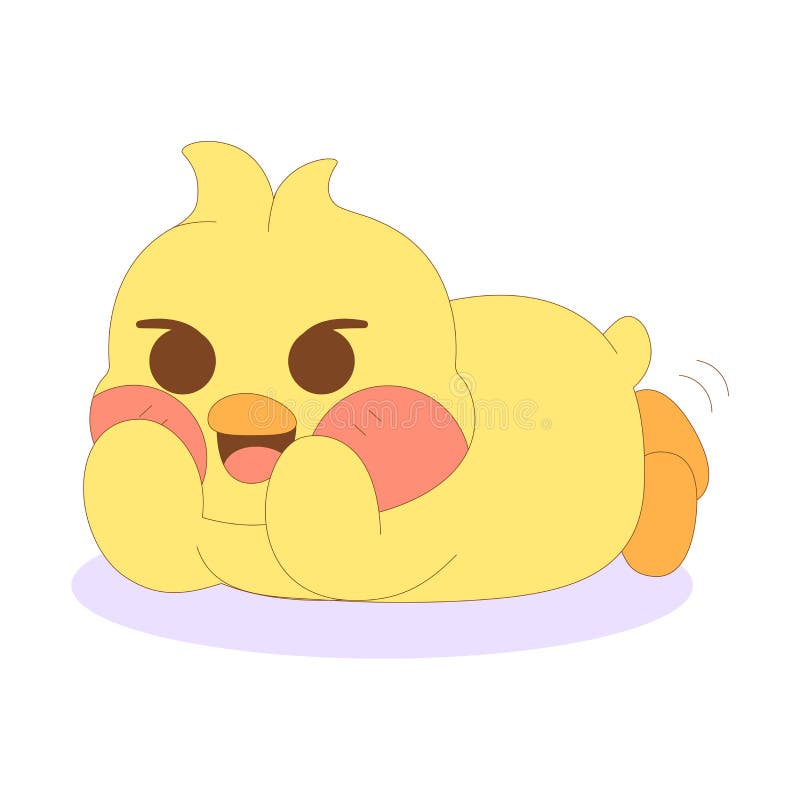 Isolated Cute Happy Chick Cartoon Character Vector Stock Vector ...