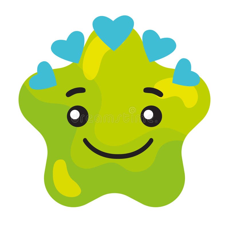 Isolated Cute Happy Star Shape in Love Emoji Vector Stock Vector ...